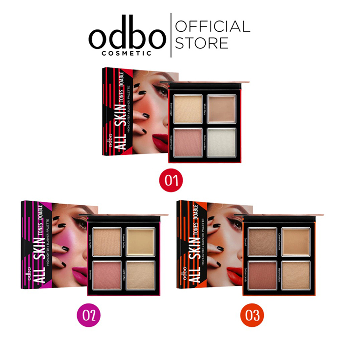 รีวิว odbo cosmetic All Skin Tones Doable Highlighter x Blusher Palette รีวิวจากผู้ใช้จริง By ...
